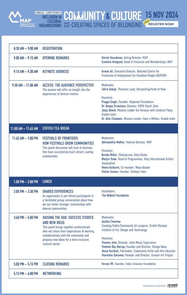 Inclusion in Cultural Organisations Conference - MAP